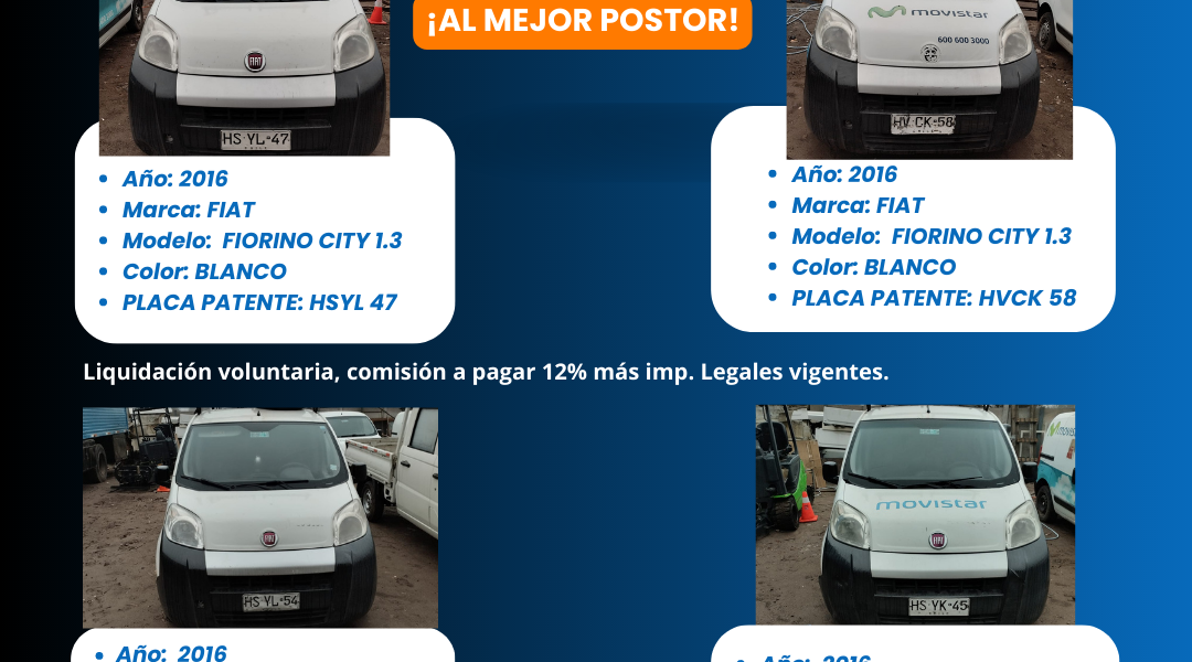 Próximas Subastas – QREMATE.CL – Remate de todo tipo de productos online!